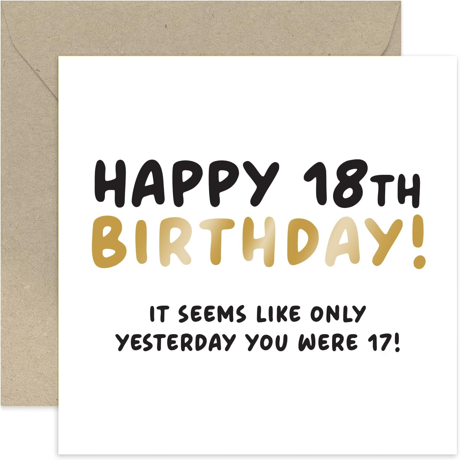Amazon.com : Old English Co. Funny 18th Birthday Card for Son or ...