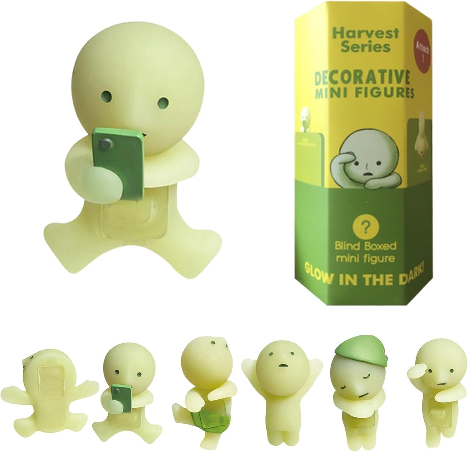 Smitski Glow in The Dark Figure 1 Pack, Blind Box Figures, Random ...