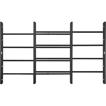 Grisham AWG Fixed Window Security Bars,(Black, 4Bars)18''H x 22''- 42 ...