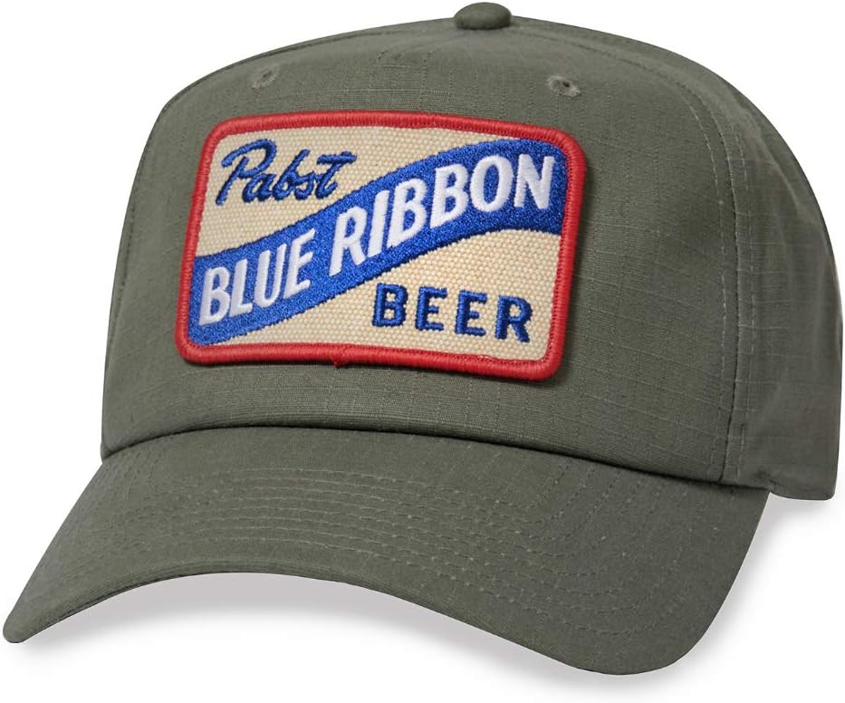 AMERICAN NEEDLE Pabst Blue Ribbon PBR Beer Baseball Hat, Surplus ...