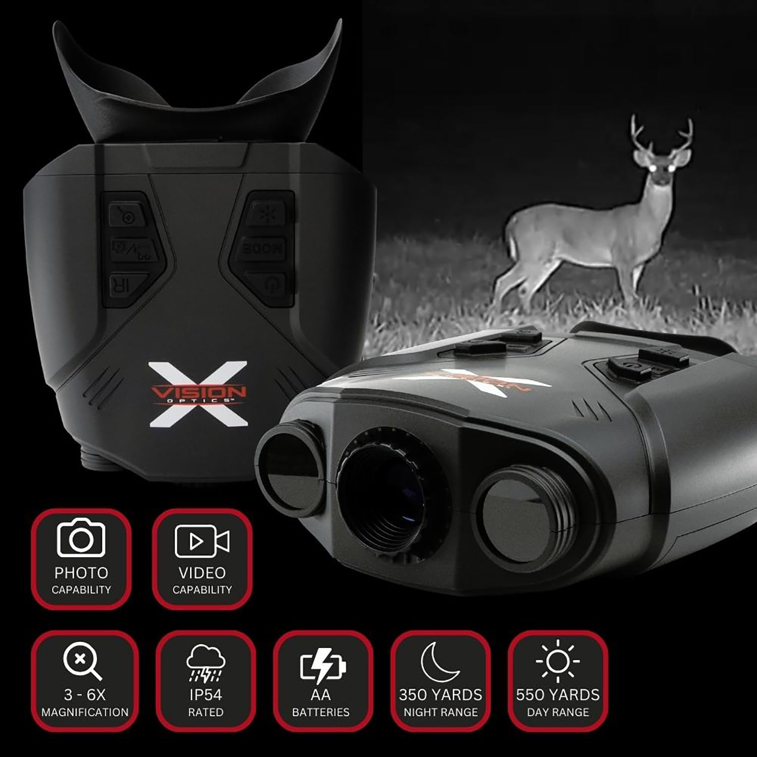 Snapklik.com : X-Vision Shadow 37 Night Vision Binoculars
