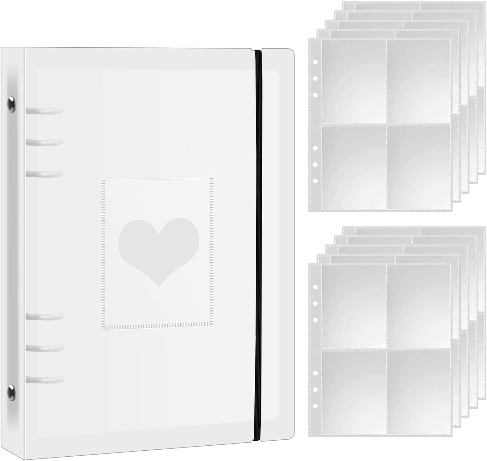 Hoxfly Classeur A5 pour Cartes Photo Kpop - Porte-Cartes avec 6 Anneaux ...