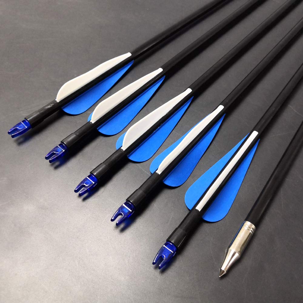 Tir à L'arc AMEYXGS 6/12/24pcs Archery Carbon Arrows 31" Practice ...
