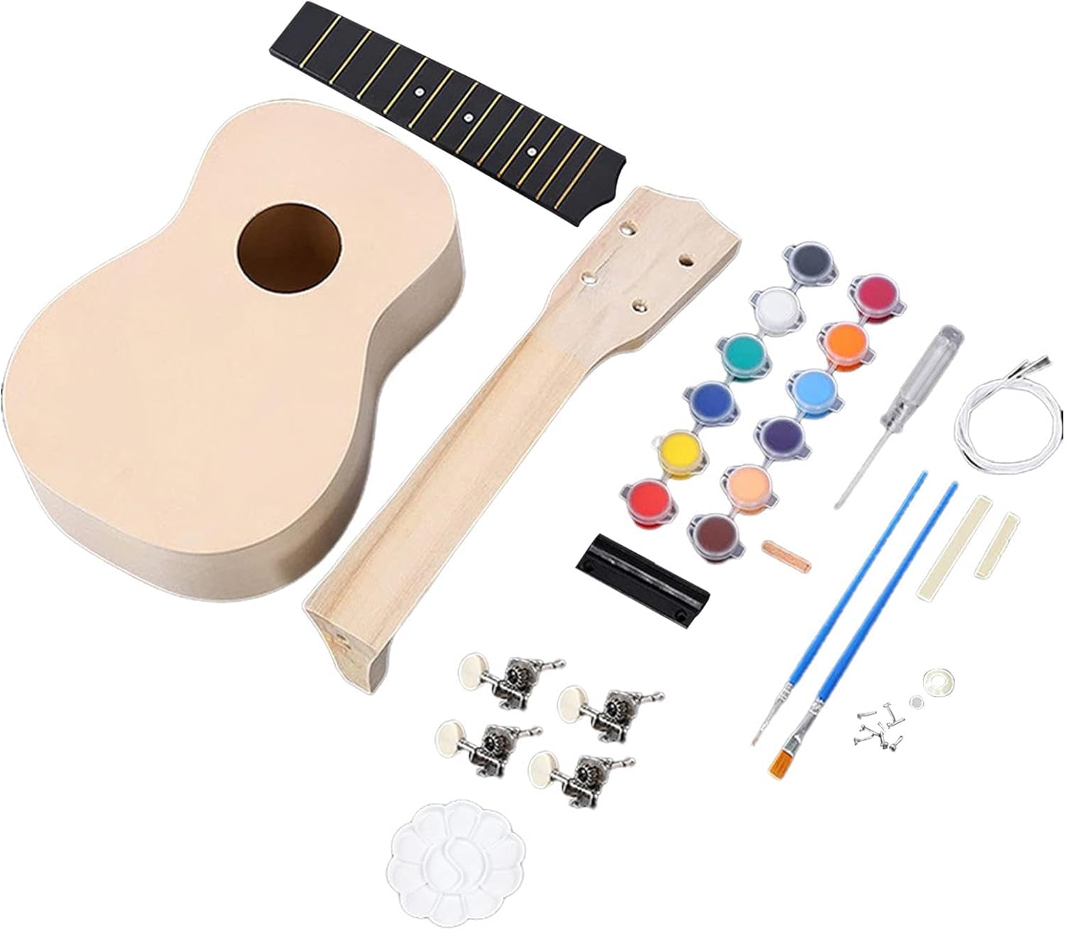 Ukulele Kit For Adults - Wooden Ukulele Kit For Adults | 21/23inch Kit ...
