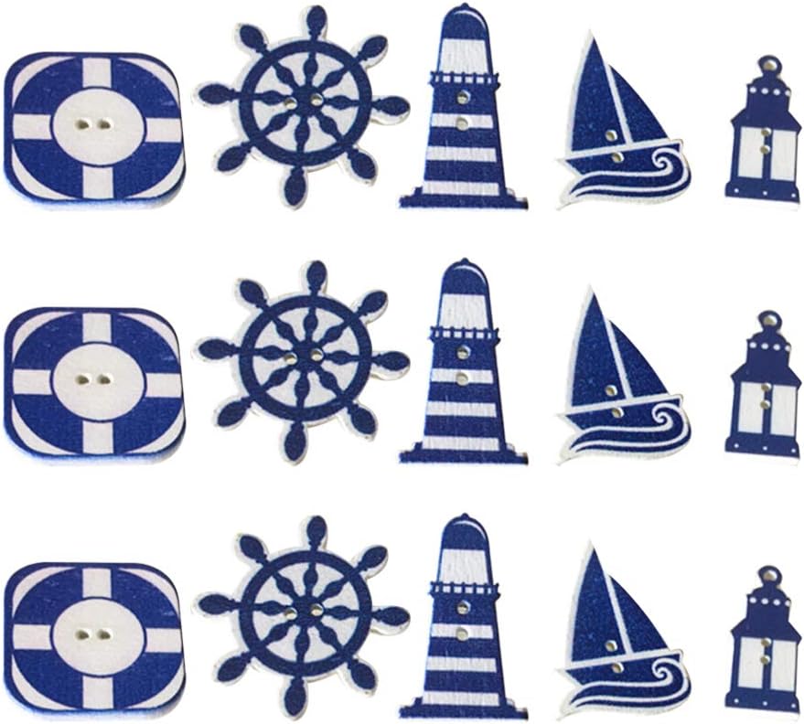 Amazon.com: Buttons Galore 50+ Assorted Nautical Buttons for Sewing ...