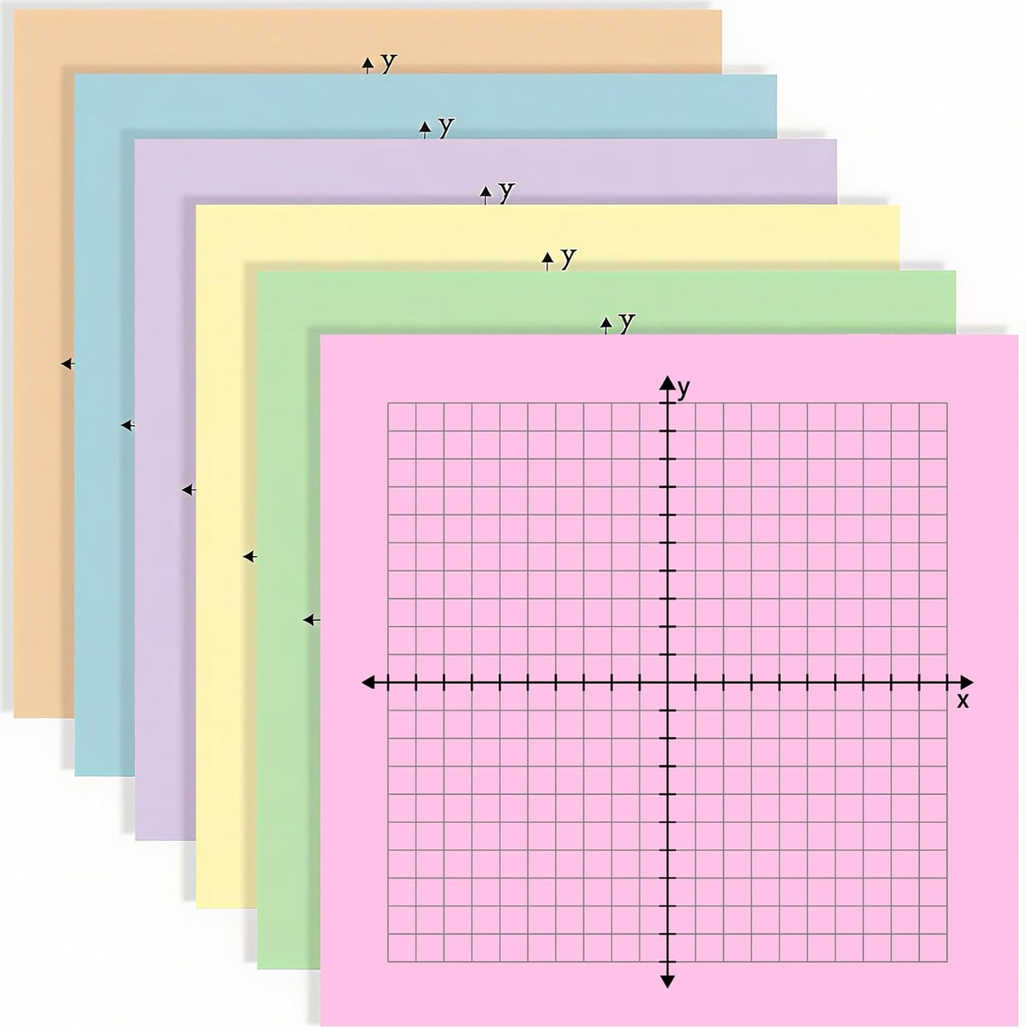 Graph Paper Sticky Notes Set, 6 Pastel Colors, 4x4 Philippines | Ubuy