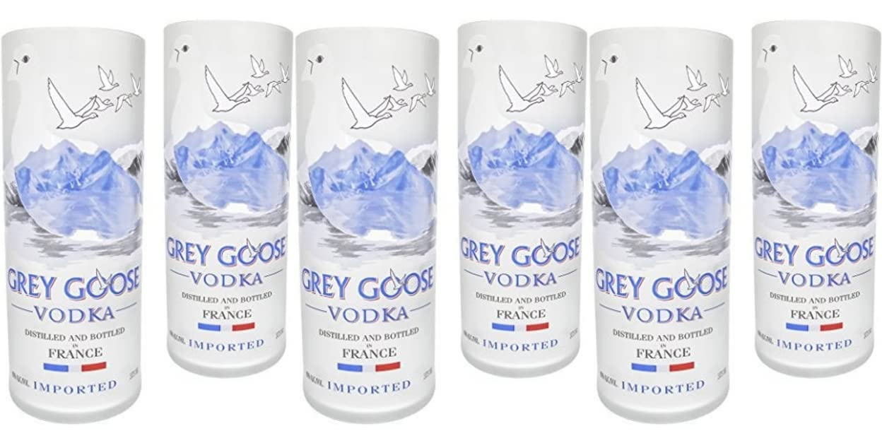Amazon.com: RECICLARFACTORY Grey Goose Tall Vodka Glasses | Long ...