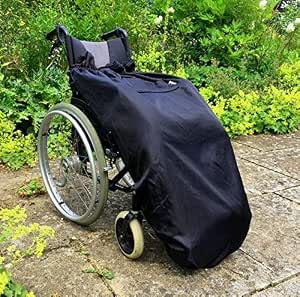 BundleBean - Fleece-Lined Wheelchair Cosy Cover (Plain Black) - Adult ...