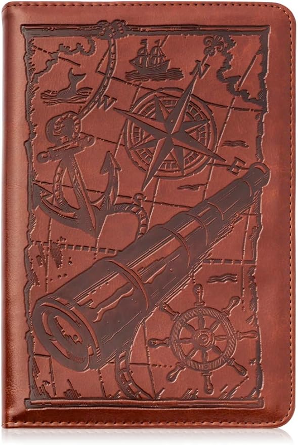 Amazon.com : SOHOSPARK Maritime Refillable Faux Leather Journal, 6x8.7 ...