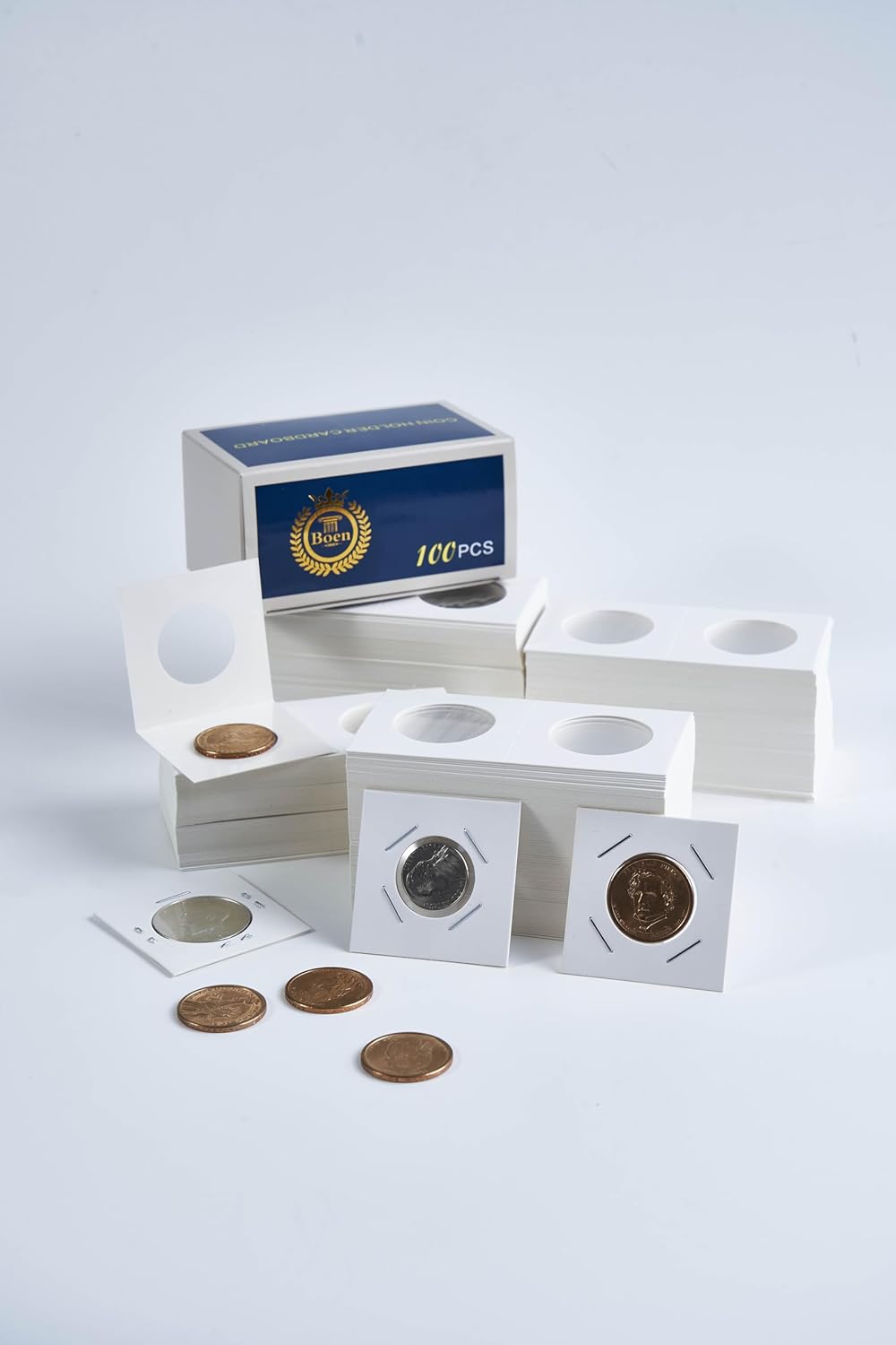 Amazon.com : Boen 40mm Coin Flips 300Pcs Coin Holders for Colletors The ...