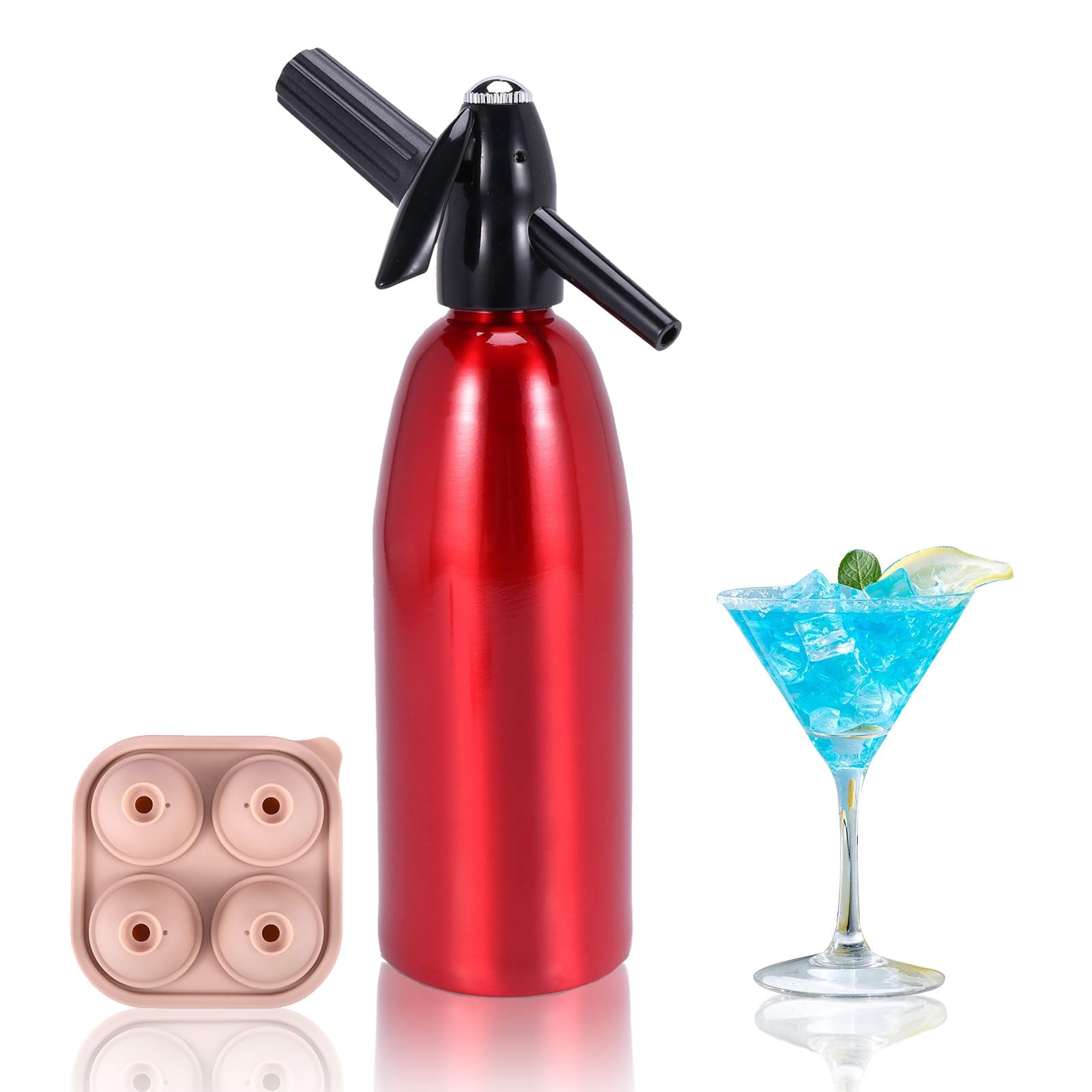 Amazon.com: Sparkling Water Maker, 1L Portable Soda Siphon, Carbonated Water Machine, Seltzer ...