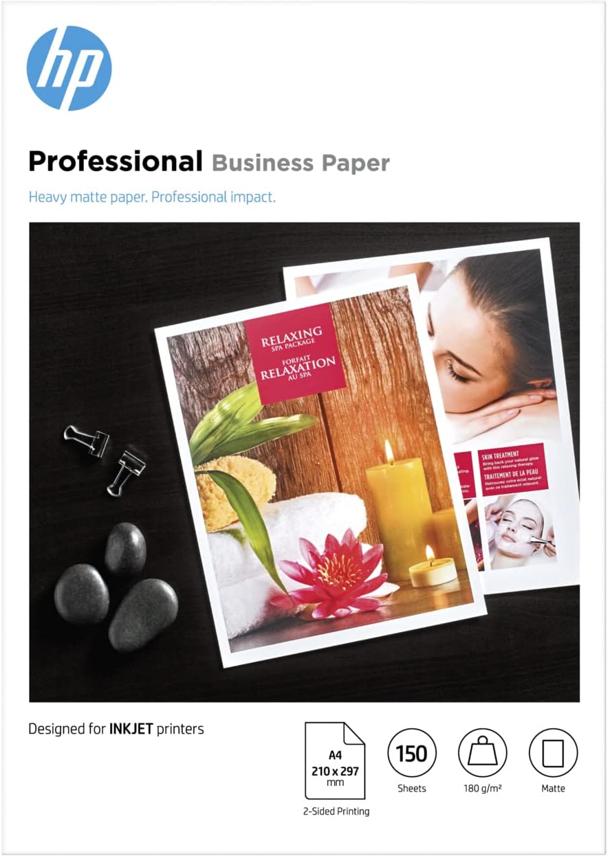 HP 7MV83A Laser Professional Glossy Business Paper, A4, 200gsm, 150 ...