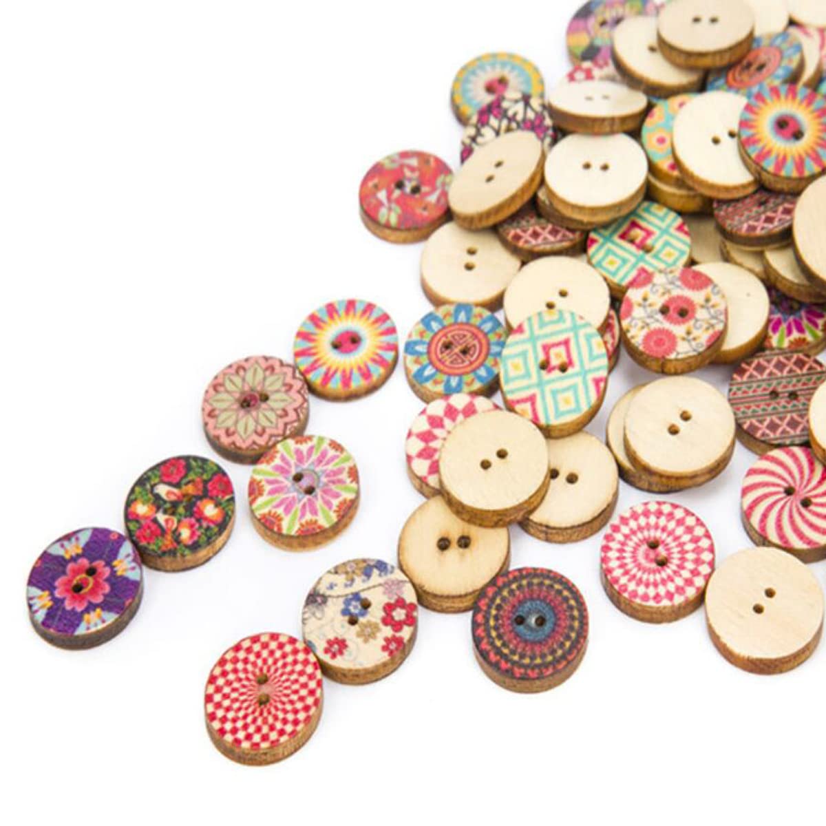Decorative Sewing Buttons 400 Pcs Wooden Buttons Assortment - Mixed ...