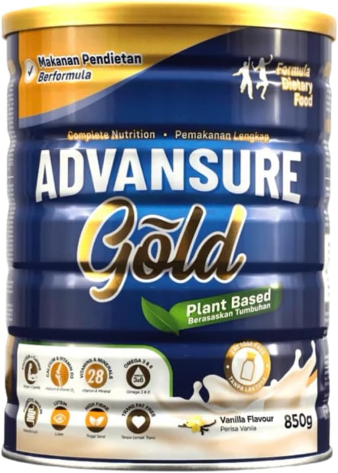 Amazon.com: 2 X Advansure Gold 850g Complete Nutrition Plant Based Milk ...