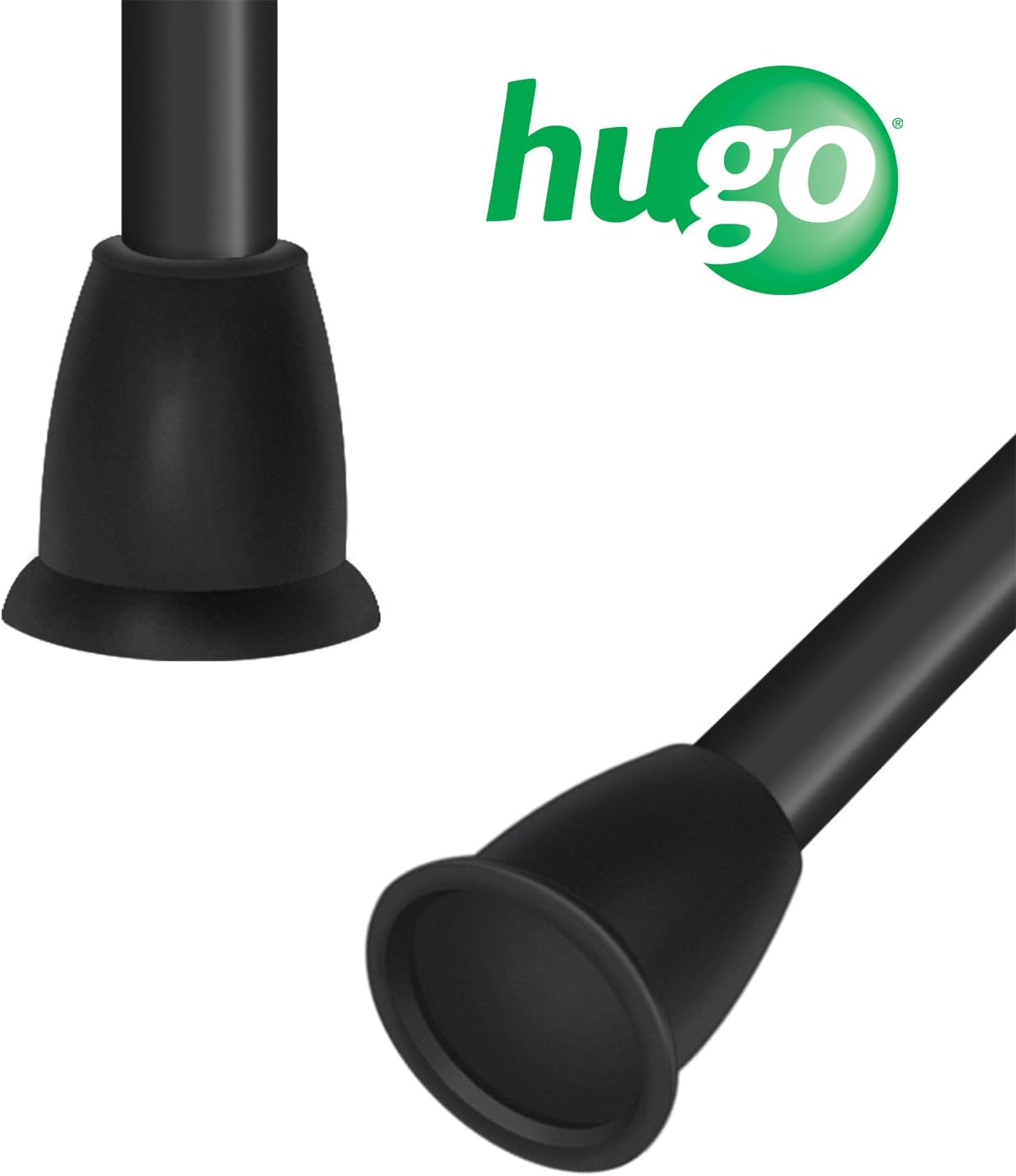 Hugo – Bastón de mango ajustable con correa reflectante, color negro ...