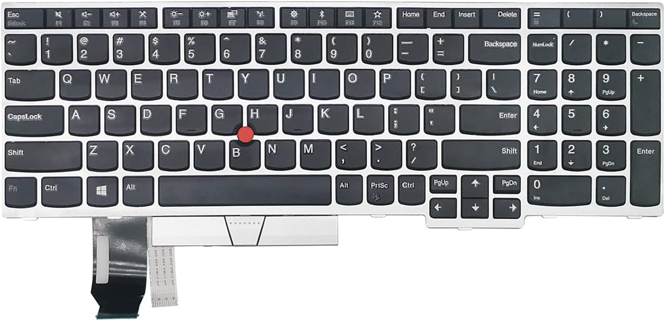 Amazon.com: ANTWELON Replacement Laptop Keyboard for Lenovo ThinkPad E580 E585 T590 E590 E595 ...