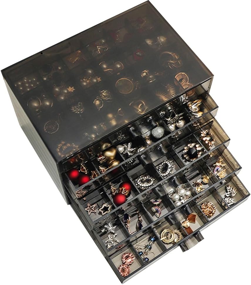 Amazon.com: YUFONG Earring Storage Box Organizer, Acrylic Jewelry ...