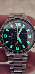 Amazon.com: Citizen Men's Thin Blue Line Watch Chronograph 200M WR Eco ...