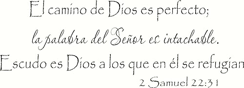 2 Samuel 2231, 8″x22″ Pared Vinilo, El Camino De Dios Es Perfecto La ...