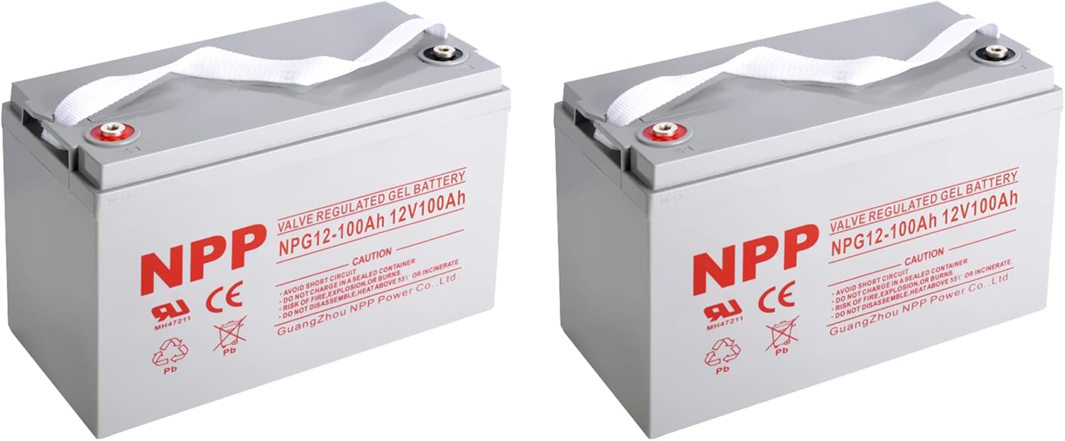 Amazon.com: NPP NPG12-100Ah (2Pcs) 12V 100Ah Gel Deep Cycle ...