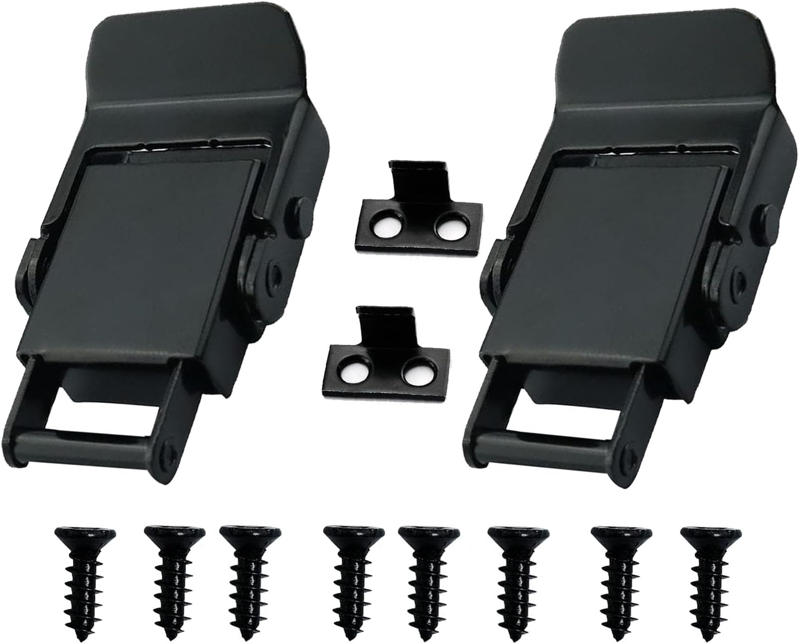 Antrader 4 PCS Stainless Steel Spring Loaded Black Draw Latches Toggle ...