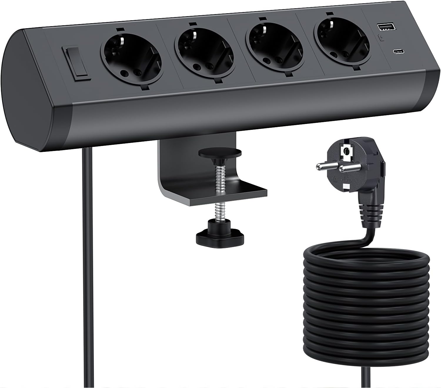 Multiprise de Table avec Interrupteur Individuel,Multiprise USB de ...