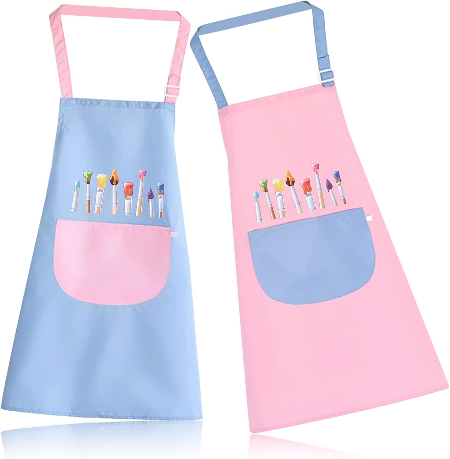 FORYNXHWIN 2 Pcs Apron for Kid Painting Apron Age 6-12 Waterproof Chef ...