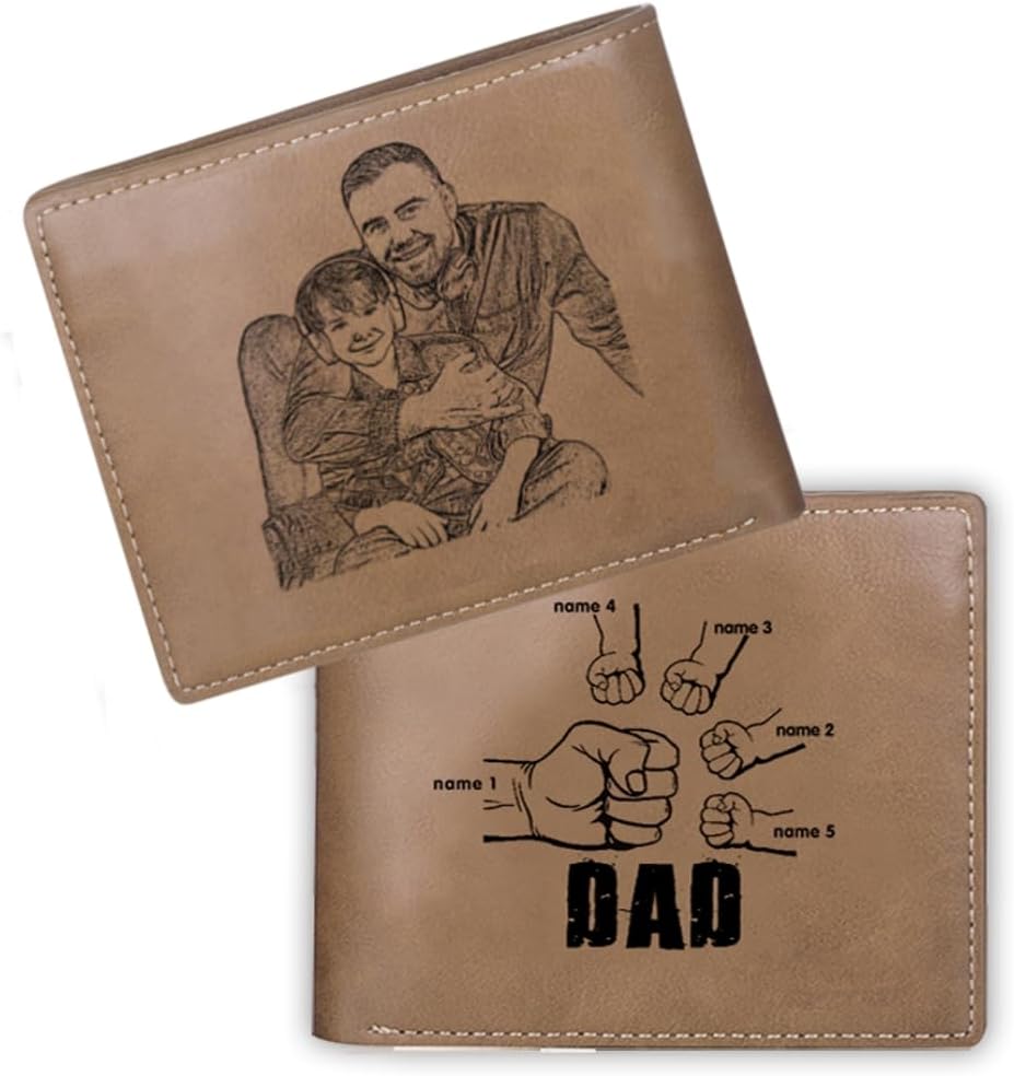 Amazon.com: Fathers Day Wallet Gifts for Dad,Custom Personalized ...
