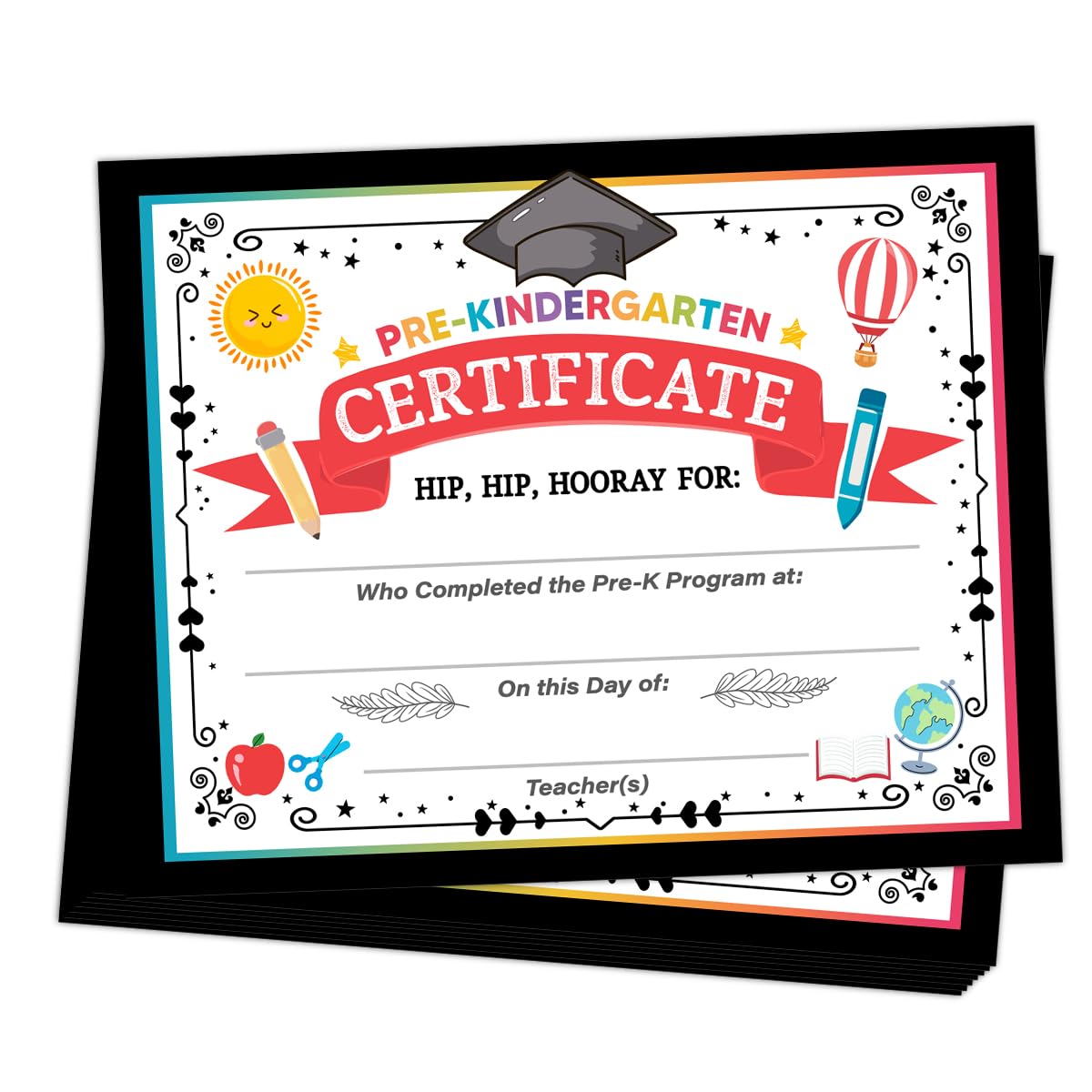 Amazon.com : 25 PCS Pte-Kindergarten Graduation Certificates,Pre-K ...