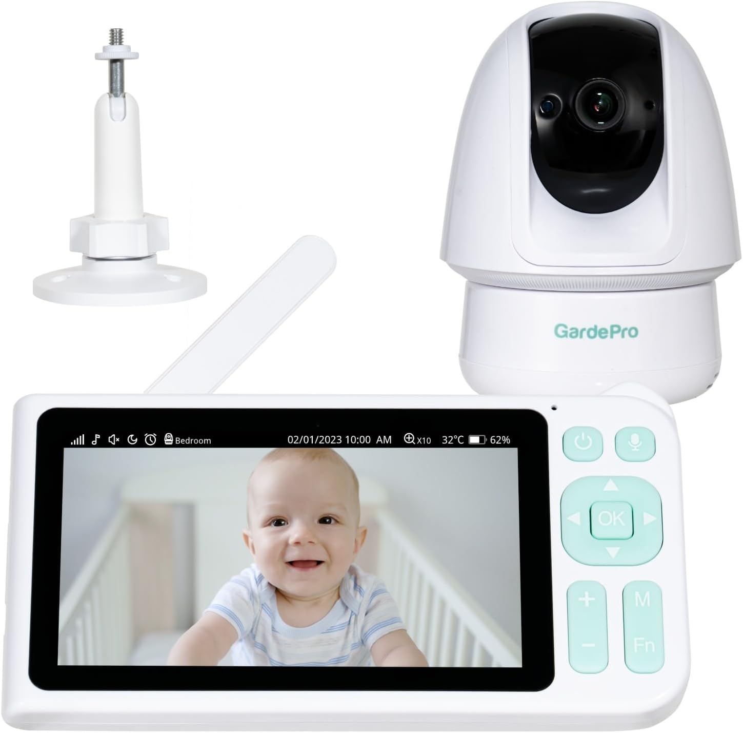 Amazon.com: VAVA Baby Monitor with 2 Cameras and Two-Way Audio, Split ...
