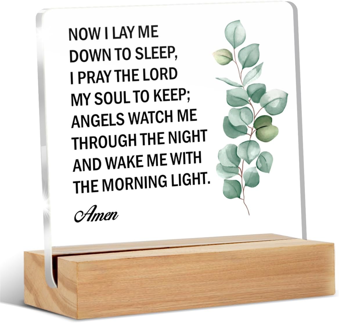 Amazon.com: Bedtime Prayer Sign Christian Child's Prayer Desk Sign ...