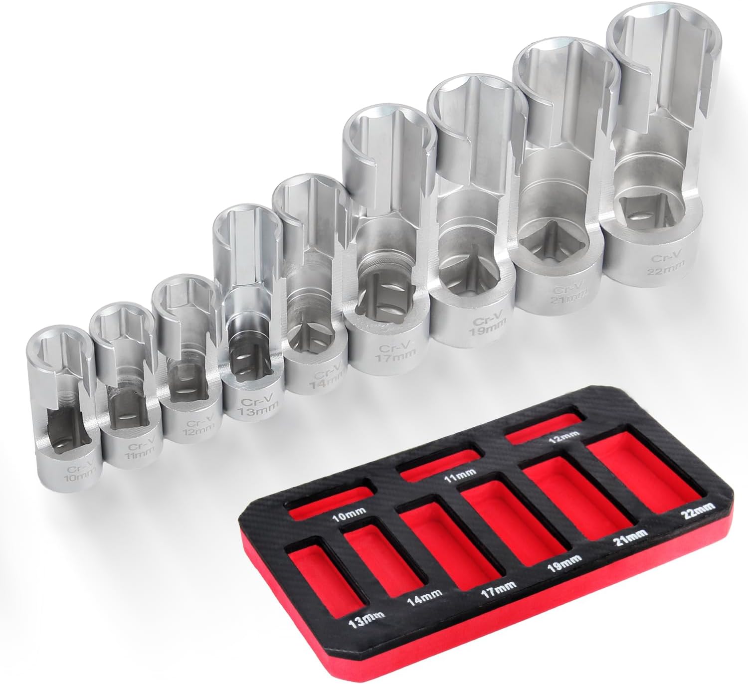 Amazon.com: ROADGIVE 9 PCS Flare Nut Socket Set, (10-22mm) Diesel ...