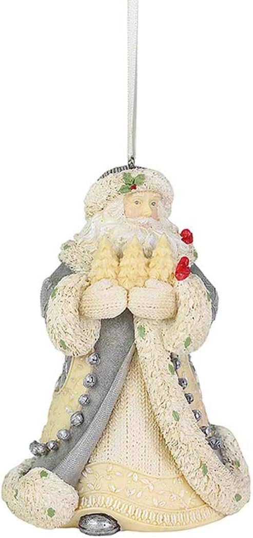Amazon.com: Enesco Heart of Christmas Woodland Santa Bountiful Hanging ...