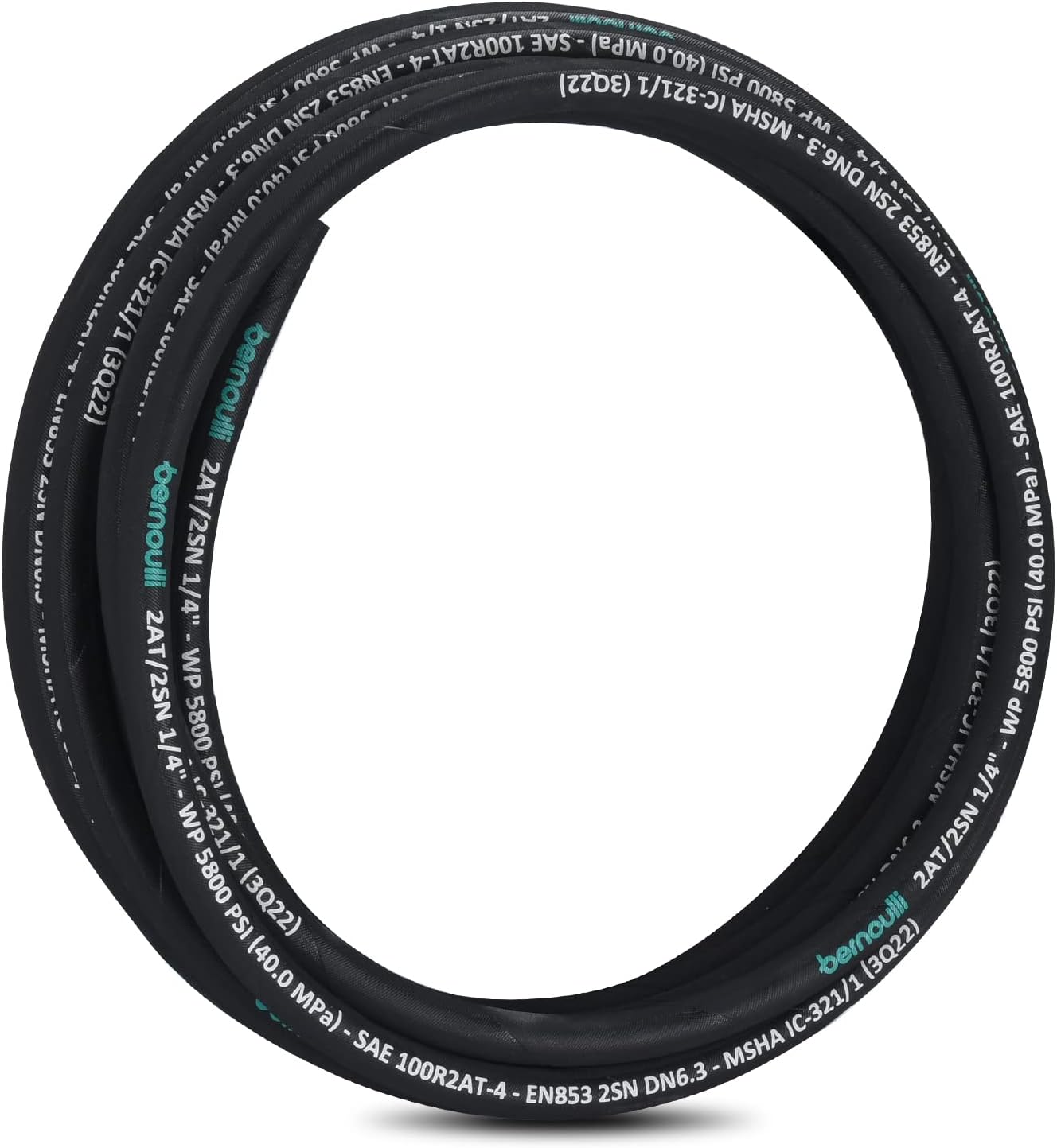 Amazon.com: Bernoulli Hydraulic Hose 100 Feet SAE 100R2AT Hydraulic ...