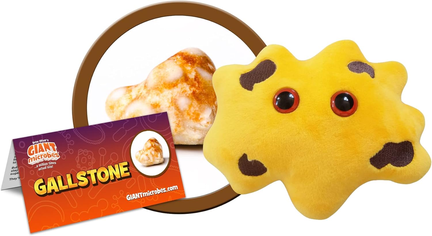 Amazon.com: GIANTmicrobes Gallstone Plush – Learn About The Gallbladder ...