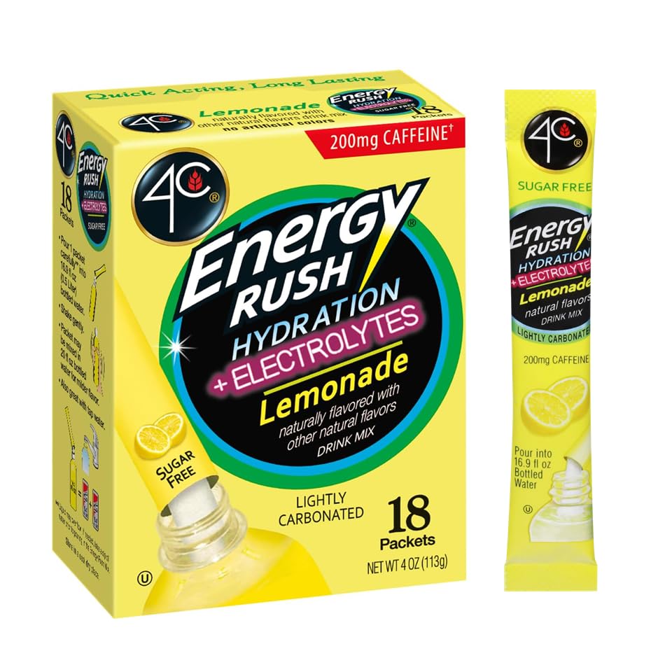 Buy 4C Energy Rush PSD with Electrolytes, Lemonade 1 Pack, 18 Count ...