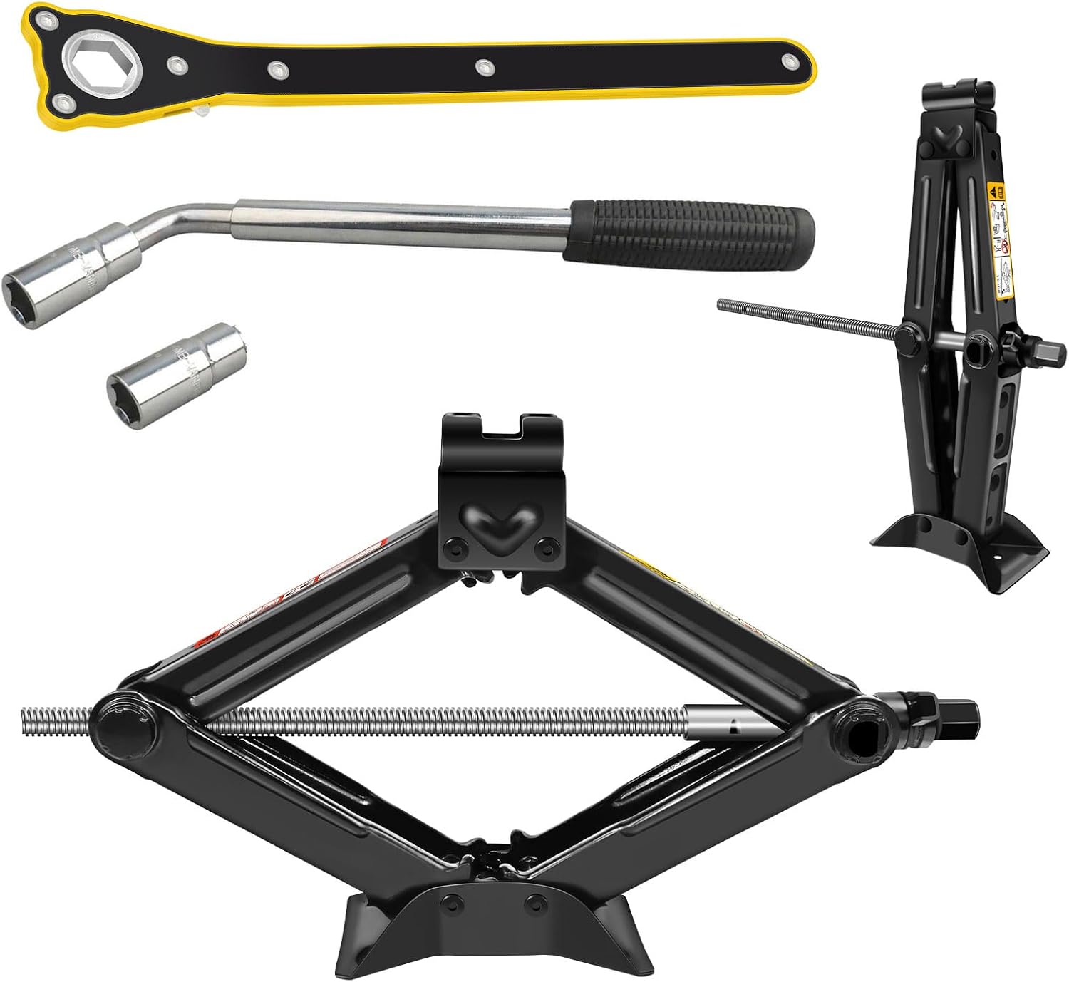 Amazon.com: Scissor Lift Jack, AUTOFU Heavy Duty Tire Changing Kit ...