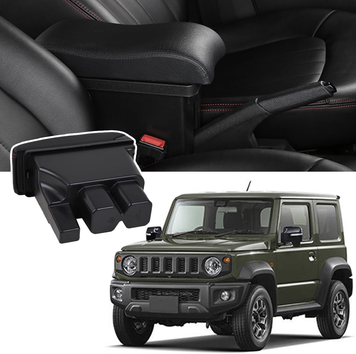 Amazon | Temiry アームレスト 新型ジムニー用 JB64W JB74W 専用 コンソールボックス ジムニーシエラ用 アクセサリー 肘置き 多機能 取付簡単 ジムニー用 車内パーツ ...