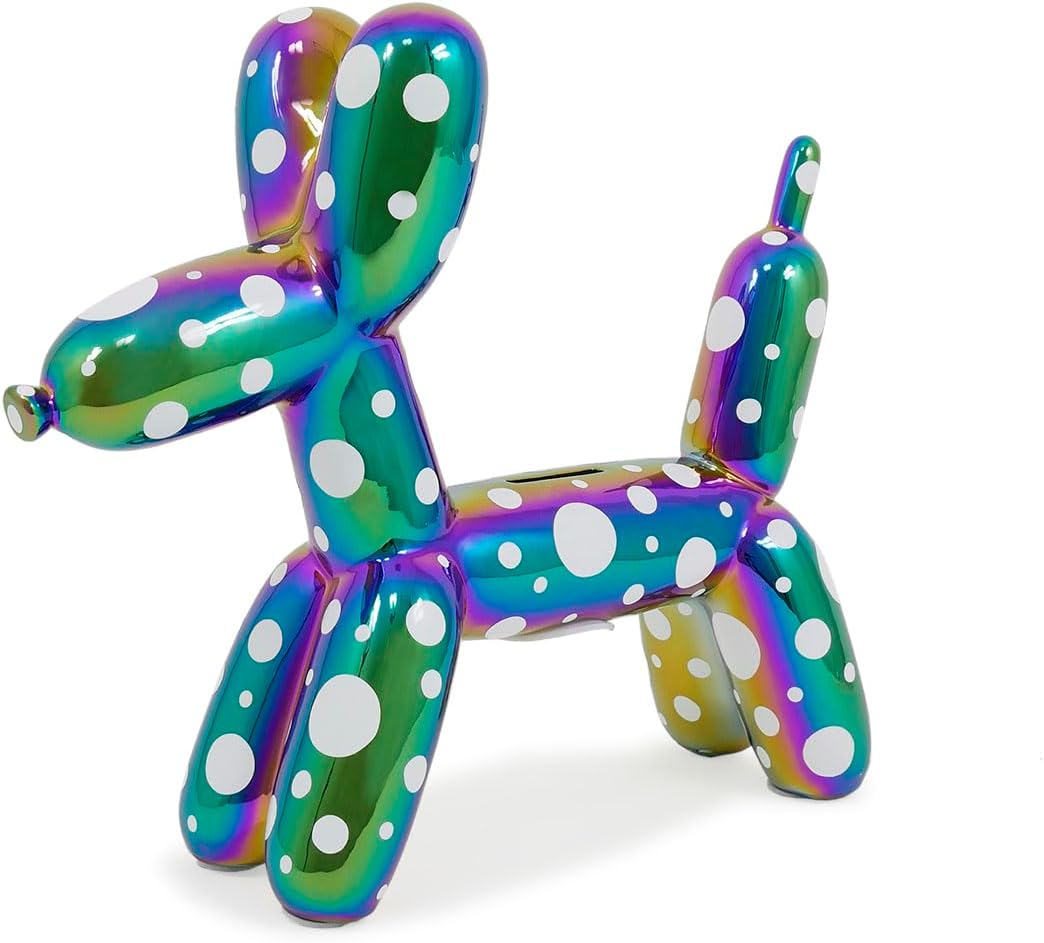 Amazon.com: Made By Humans Balloon Dog Money Bank, Unique Ceramic Piggy ...