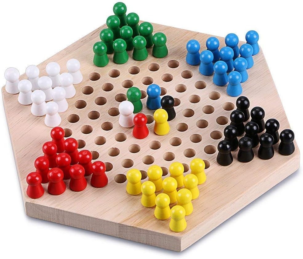 Buy Lakshya India Chinese Checker Board Wooden Classic Board Game for ...