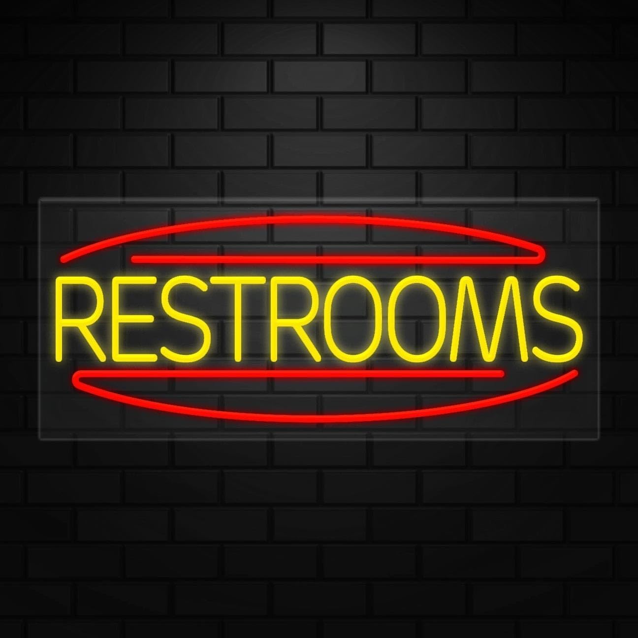 Amazon.com : Restrooms Neon Sign for Retail Displays | Value priced LED ...