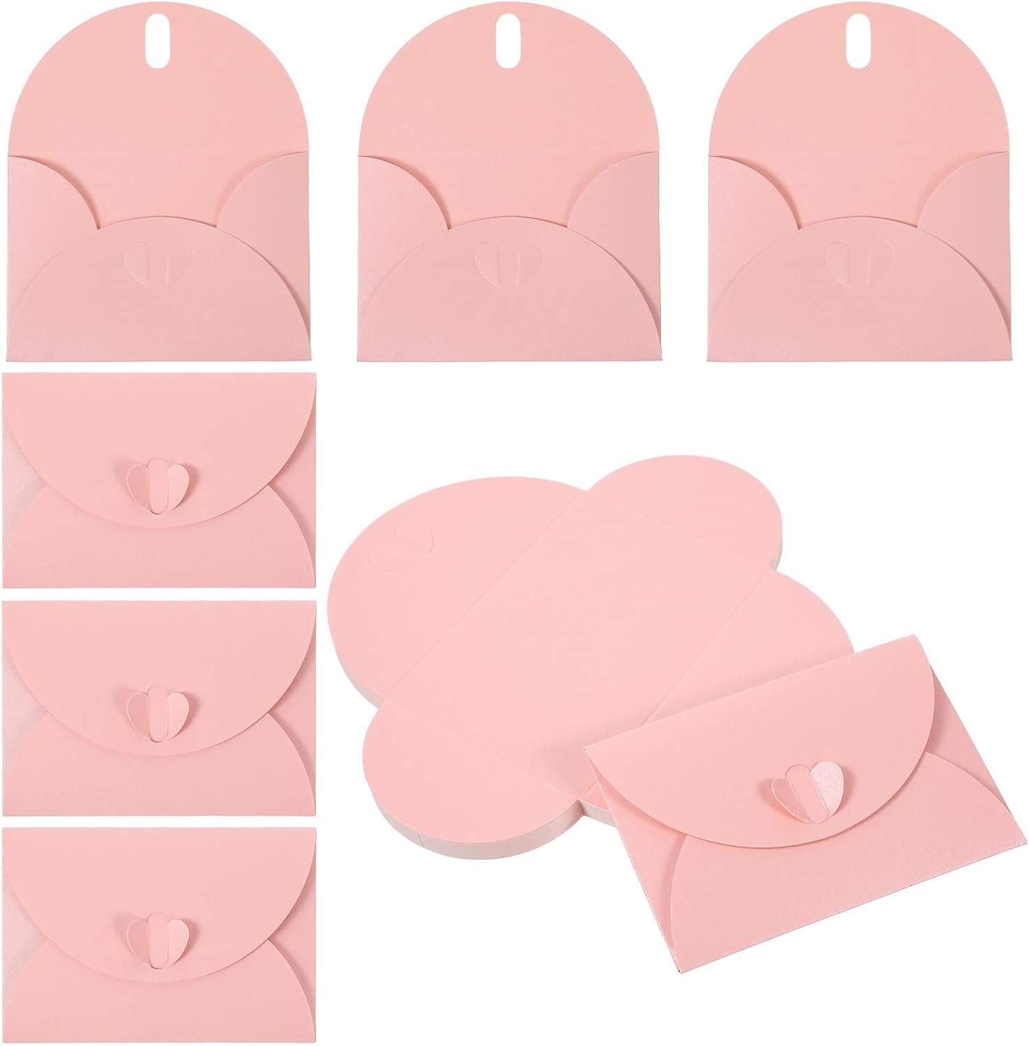 Amazon.com : 25 Pcs Mini Envelopes with Heart Clasp, Gift Card ...