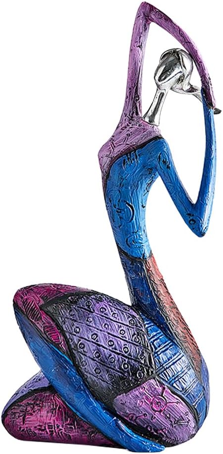 Amazon.com: BYVUTE Female Art Figurines Sculpture, Colorful Resin ...