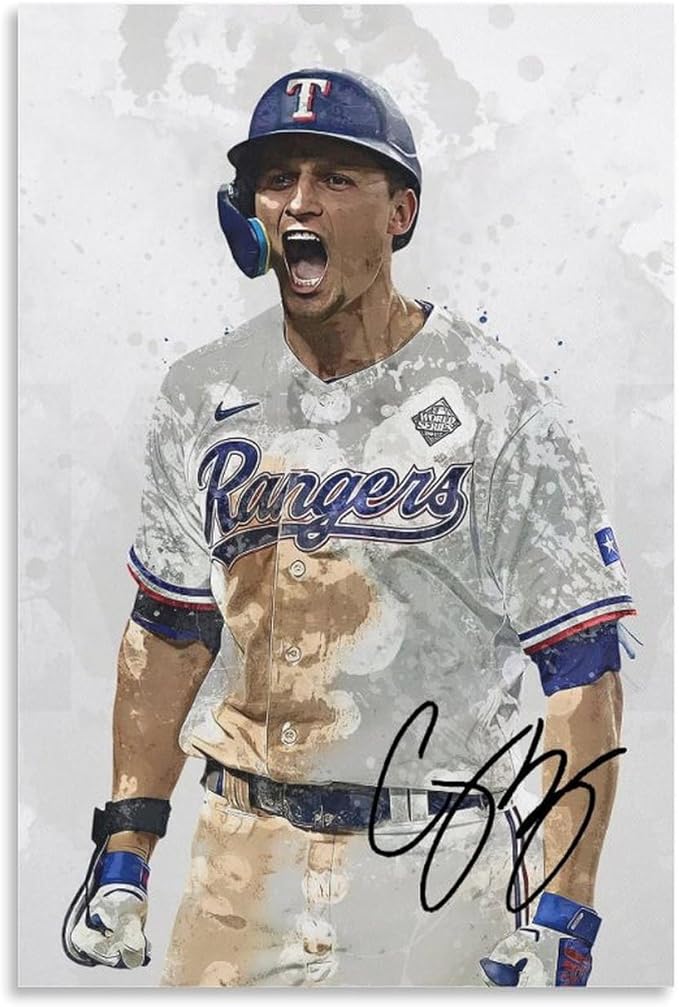 Amazon.com: Baseball Star Corey Seager World Series 2023 Signed Poster ...