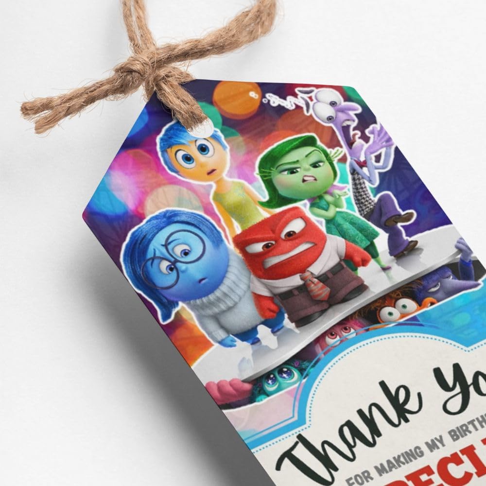 Buy Inside Out Theme Thank You Cards & Return Gift Tags - 30Pcs, 2x3.5 ...
