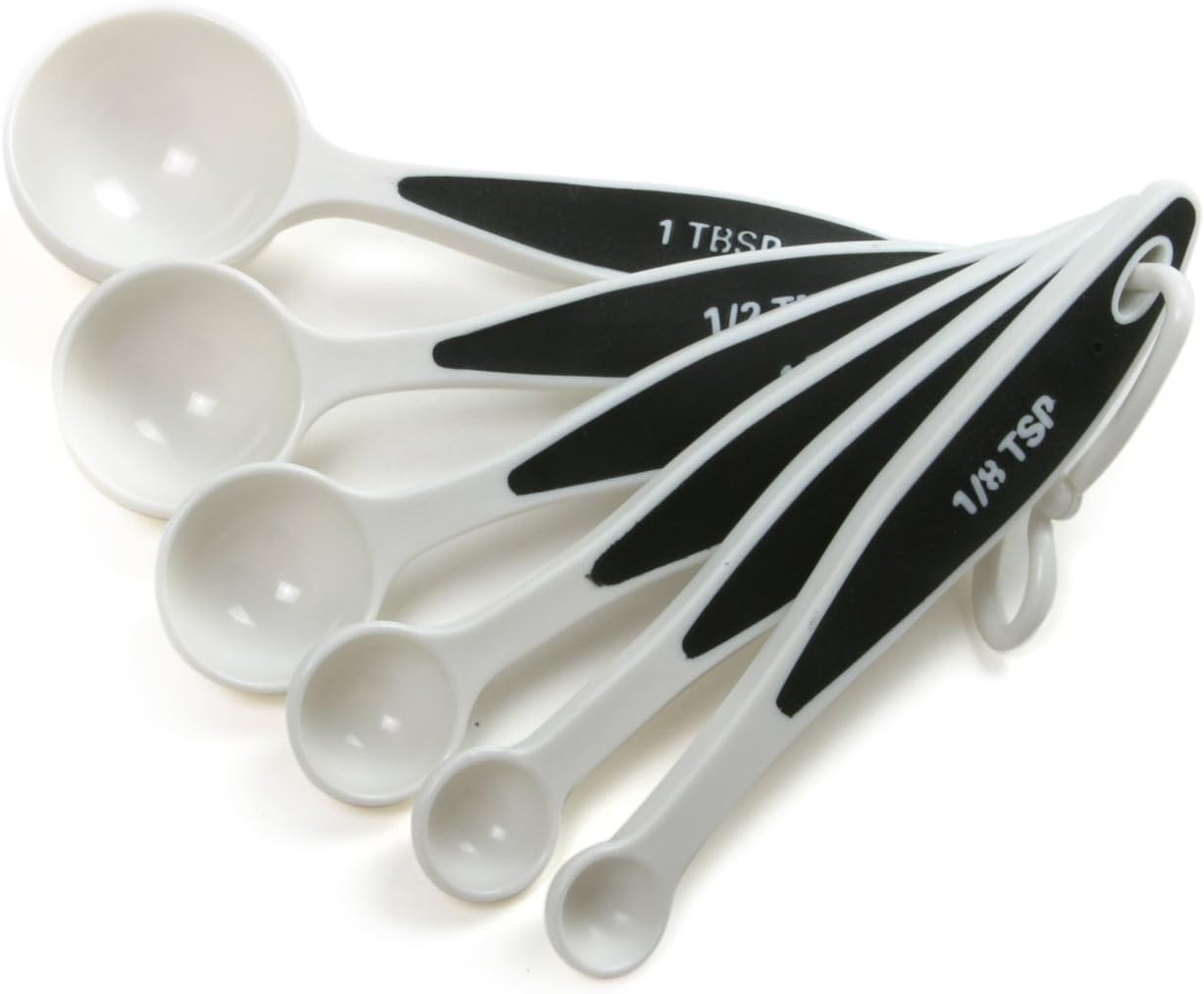 Amazon.com: Norpro, White Grip-EZ 6-Piece Measuring Spoons Set, One ...