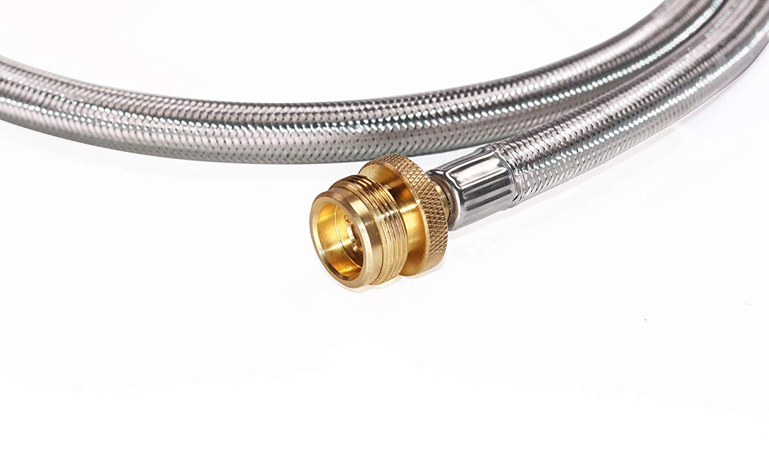 Snapklik.com : DOZYANT 6 Feet Stainless Braided Hose Adapter