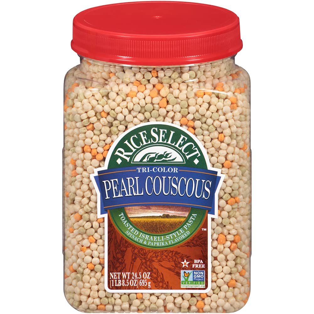Amazon.com : RiceSelect Tri-Color Pearl Couscous, Israeli Couscous, Non ...