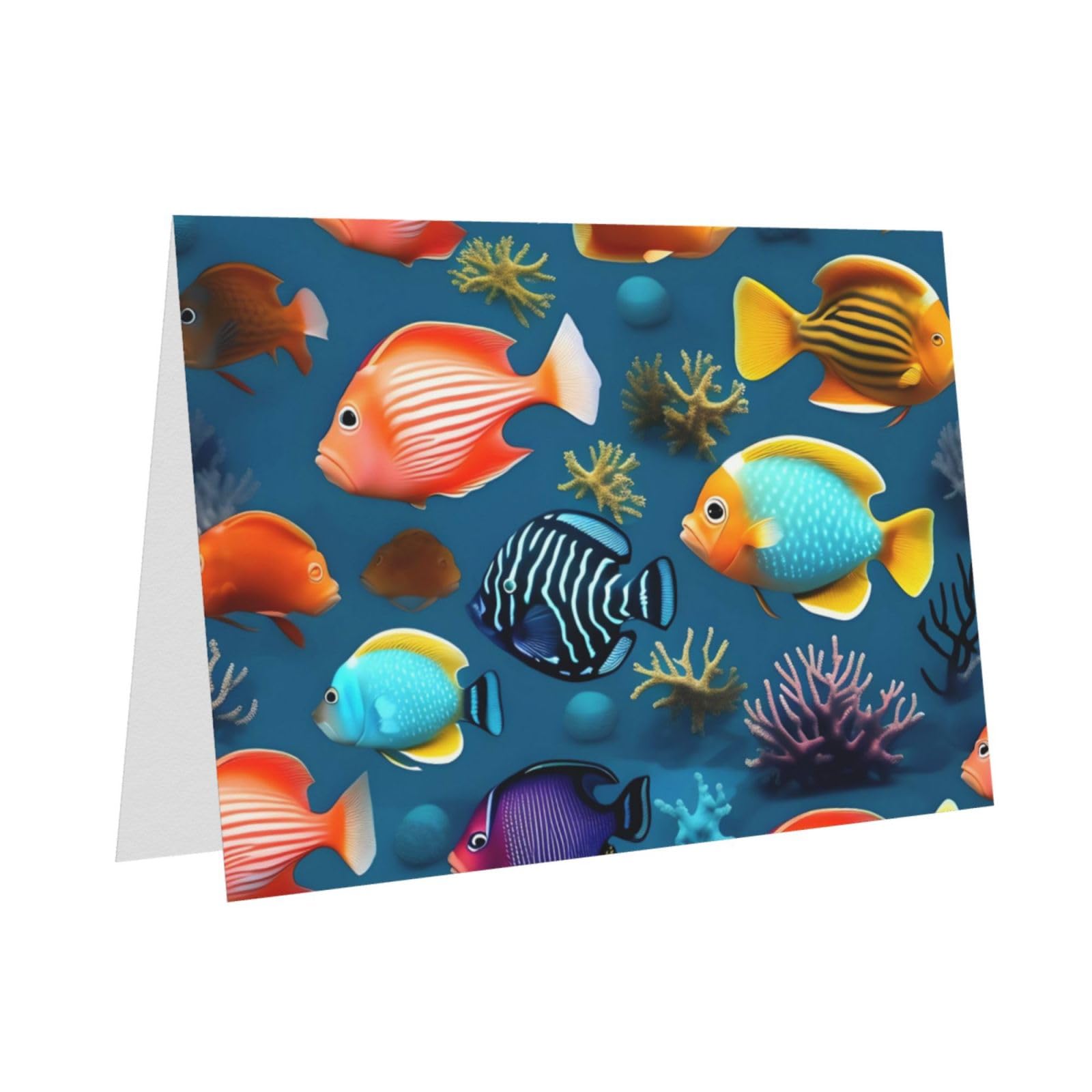 Snapklik.com : Submarine Reef Fish Blank Greeting Cards