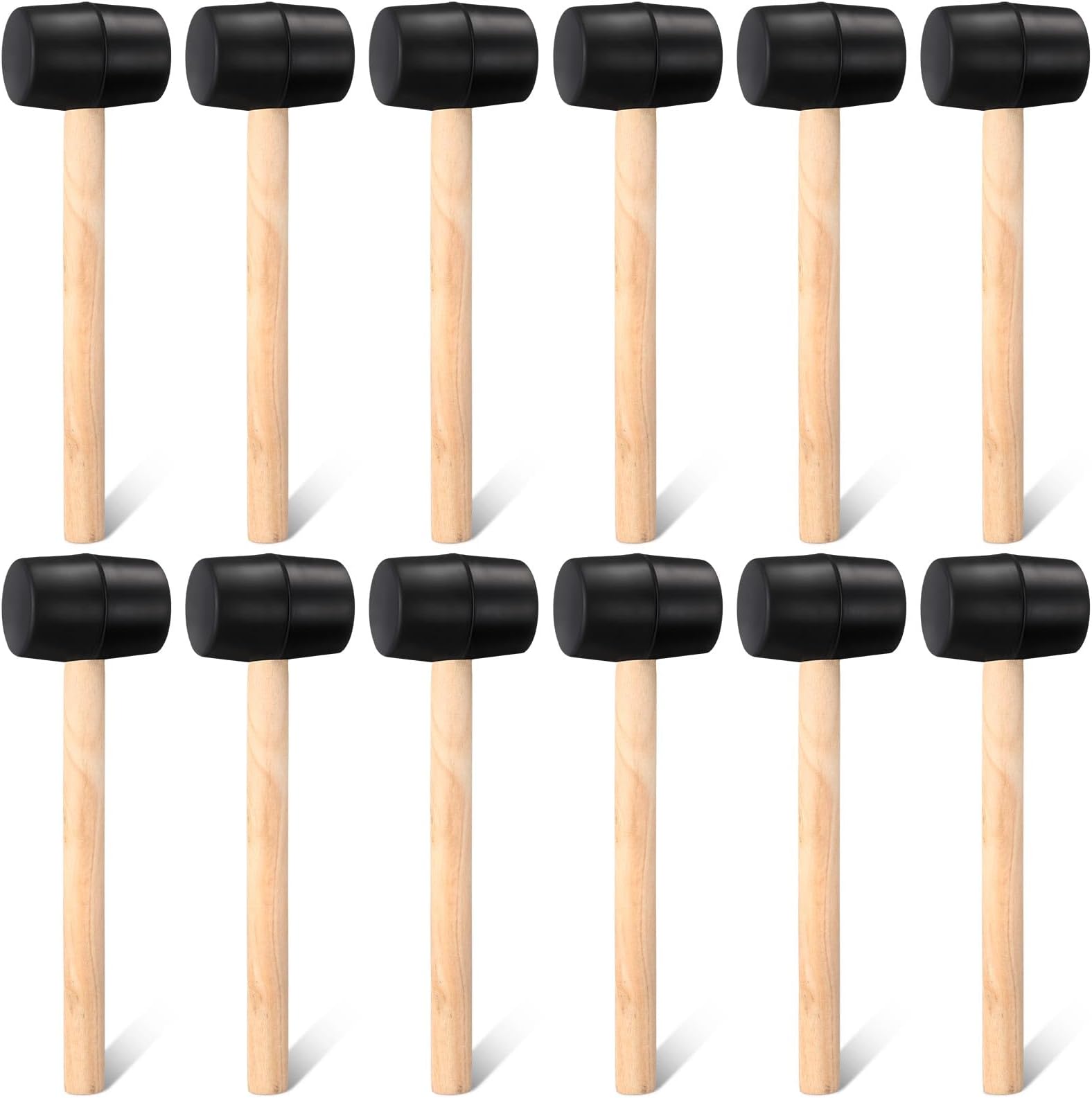 Small Rubber Mallet Set of 3 - Bundle with 8 Oz Rubber Mallets with ...